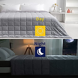 Sualvida Reversible Weighted Blanket King Size (25lbs, 88''x104''), Warm Short Plush and Cool Tencel Fabric Double-Sided Weighted Blanket California King Size for All Season Use