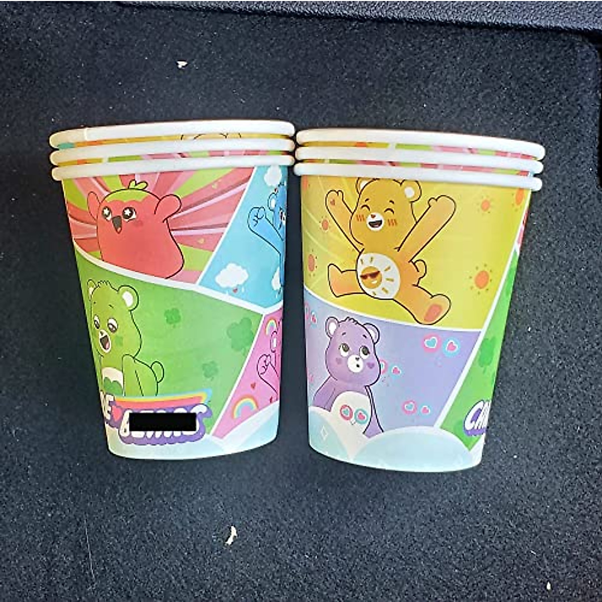 JEWELESPARTY 12PC CAREBEARS CARE BEAR INCLUDES 6PC CAKE PLATES + KIDS CUP PARTY SUPPLIES FAVOR DECORATIONS DECOR THEME IDEA FUN CELEBRATION HAPPY BIRTHDAY FAVO GIFT CENTERPIECE DANCE VIDEO GAME MUSIC