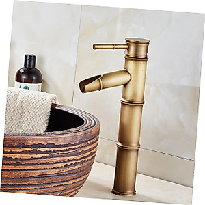 jojofuny 2 Pcs Bathroom Accessories Bathtub Kitchen Faucet Kitchen Sink Tap Bathroom Sink Faucet Bathroom Faucet Faucets for Bath Sinks Faucet for Kitchen Sink Water Tap All Bronze Sprayer