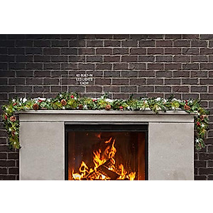 Sharper Image 9-Ft. Cordless Pre-Lit Indoor/Outdoor Garland