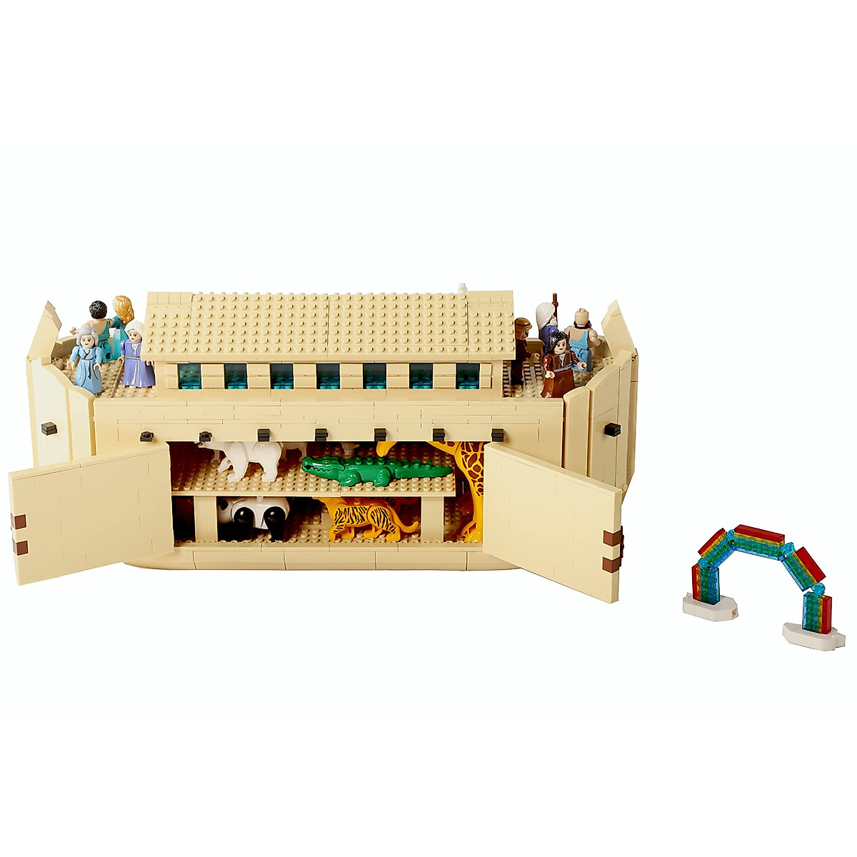 Nativity Bricks Noah's Ark Building Block Set - 976 Piece Building Block Kit for Kids and Adults - Small Toy Brick Set Christmas Stocking Stuffer (Boys and Girls Ages 12+)