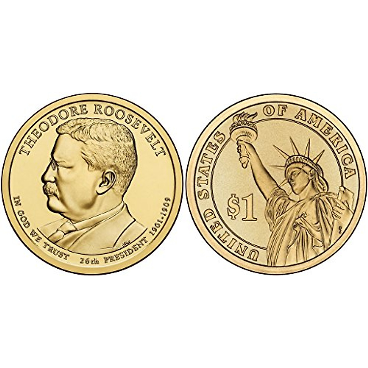 2013 P, D 2 Coin - Theodore Roosevelt Presidential Uncirculated