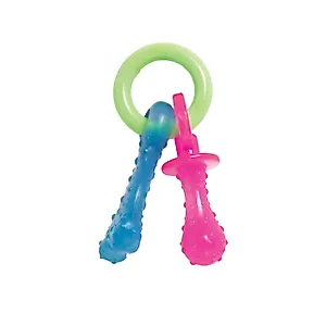 Nylabone Puppy Pacifier Chew Toy, Teething Toys for Puppies, Bacon Flavor, Small - Up to 25 lbs, 1 Count