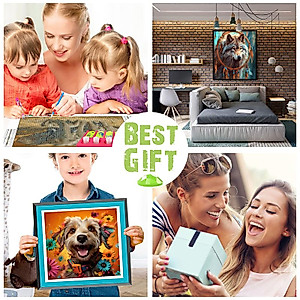 Kaliosy 5D Diamond Art Kits for Adults Child by Number Kits, Diamond Painting Art Angel DIY Full Drill Crystal Craft Cross Stitch Embroidery Decoration 30x40 cm