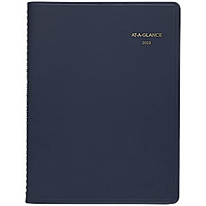 AT-A-GLANCE 2023 Monthly Planner, 9" x 11", Large, 15 Months, Navy (7026020)