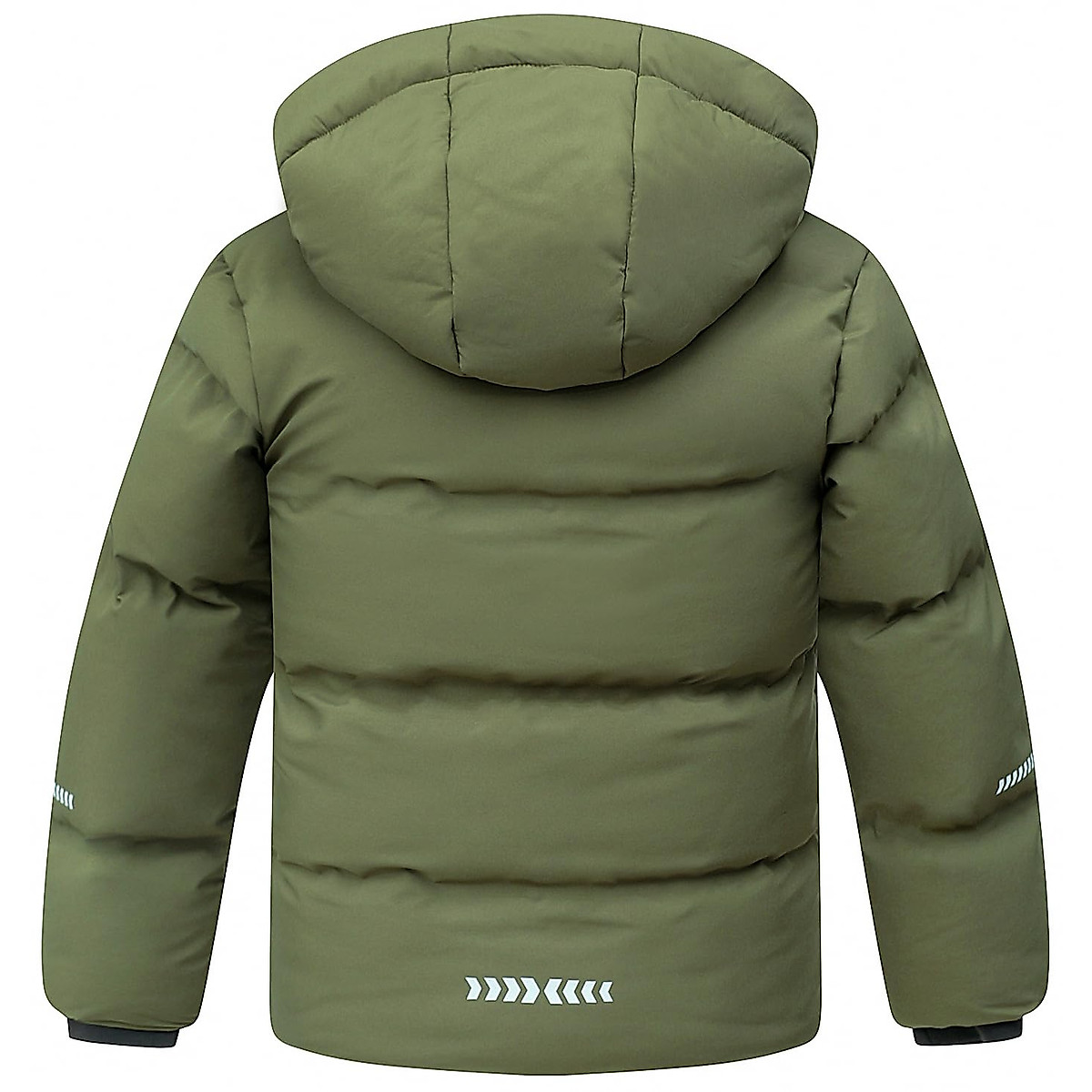 MOERDENG Kids Boy's Winter Coat Waterproof Fleece Lined Thick Down Coats Puffy Cotton Jackets with Hood