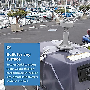 Boat Base for Daddi Long Legs Bird Deterrents. Flexible and Easy to Remove Mount for Boats and Marinas. Attaches Easily to Any Surface by Bungee Cord or Rope - Daddi Long Legs Sold Separately