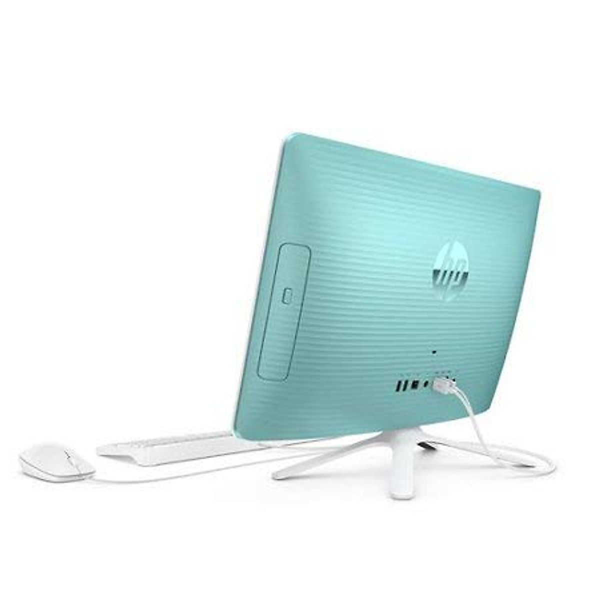 HP 2019 19.5" HD+ Display All-in-One High Performance Desktop PC, Intel Celeron J3060 Dual-Core Processor 4GB RAM 500GB HDD DVD Drive Wired Keyboard + Mouse Windows 10- Dreamy Teal