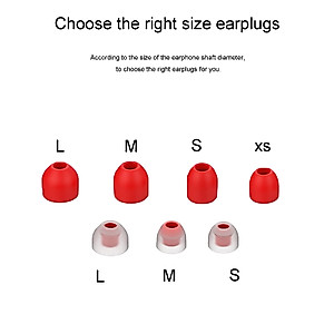 Adhiper 7 Pairs WF-1000XM4 Silicone Replacement eartips Earbuds Accessories Compatible with Sony WF-1000XM3 WF-1000XM4 Headphones Silicone Replacement Ear Plugs in-Ear Headphone Ear Plugs (Red)