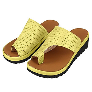 HunYUN 2019 New Women Thick Bottomed Sandal Shoes Wedge Heel Sandals Clip Toe Summer Beach Shoes