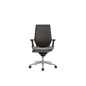 Steelcase Gesture Office Chair - Cogent: Connect Graphite Fabric, Shell Back, Light on Light Frame, Polished Aluminum Base