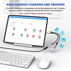 USB C OTG USB C Splitter USB C to USB Adapter with 18W PD Charging Compatible for Samsung GalaxyS22 Note10 Switch Google Chromecast with Google TV 2020 Pi-KVM 3D Printer Octo4a LGG8 Google Pixel4 XL