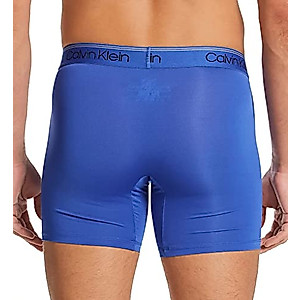 Calvin Klein Men's Micro Stretch 5-Pack Boxer Brief, 2 Blue Shadow, Black, Medium Grey, Cobalt