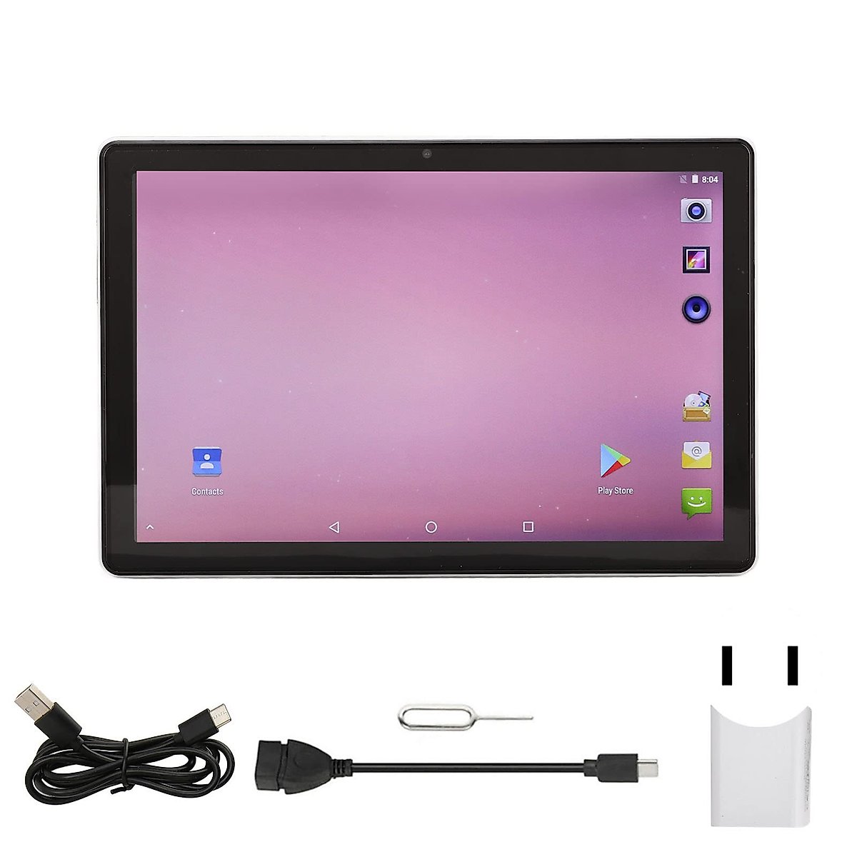 Naroote 10 Inch Tablet, 4G Calling Tablet 5MP Front 8MP Rear 2.4G 5G WiFi US Plug 100-240V Octa Core CPU for Android11 for Reading (US Plug)