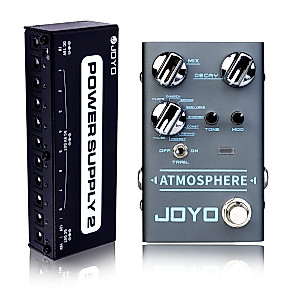 JOYO R-14 Atmosphere Reverb Pedal Bundle with JP-02 DC 9V 18V Pedal Power Supply