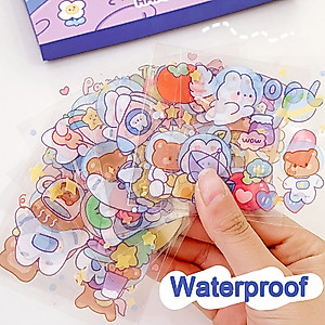 Cute Stickers Waterproof Water Bottle Laptop Scrapbook Vinyl Stickers Aesthetic Kawaii Clear Stickers Packs for Journaling Gifts for Kids Girls Boys, Pack of 1000 Pcs/100 Sheets (Space Star Travel)