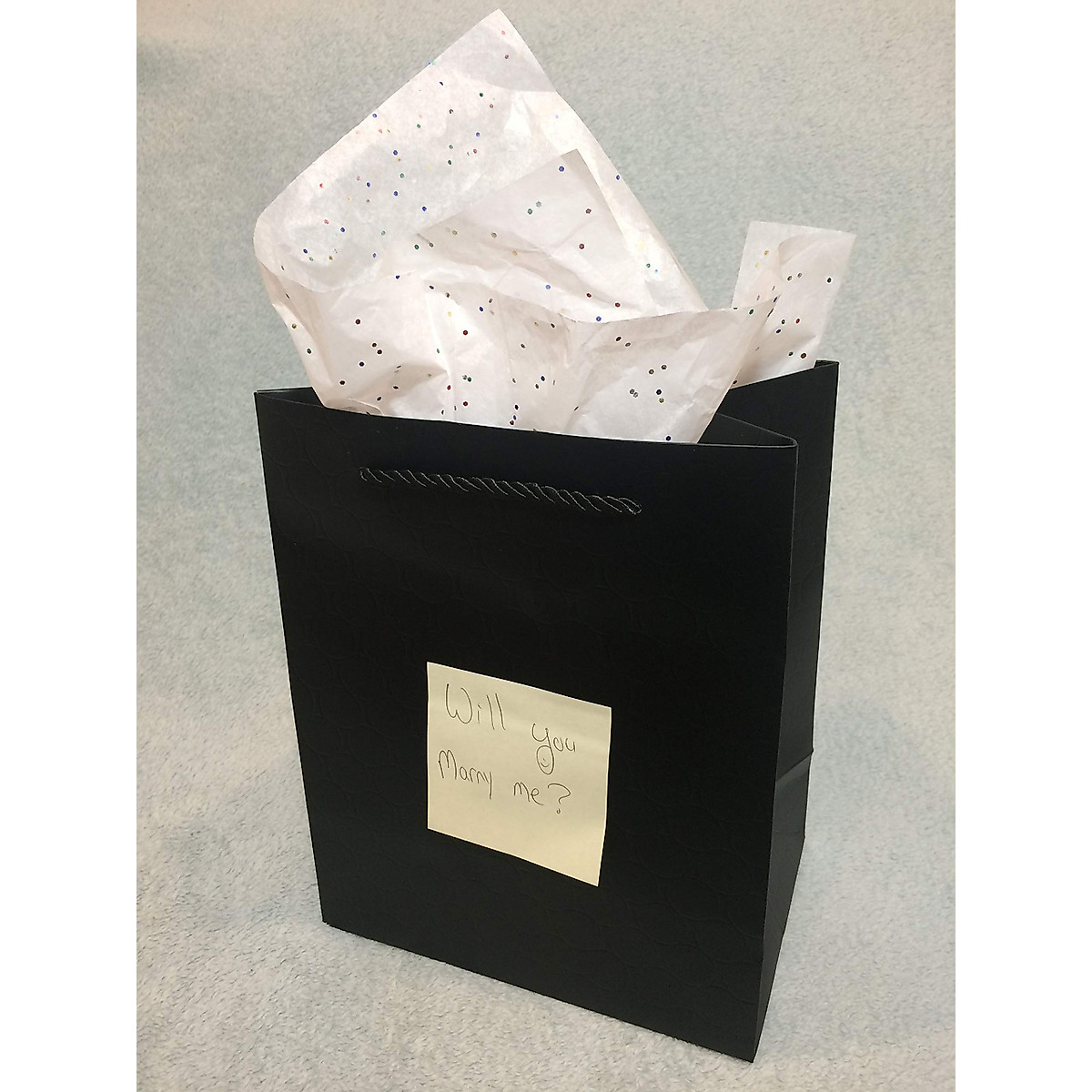 8x10 Black Gift Bags with Handles Medium 12 pcs Luxury Black Paper Shopping Bags 8x5x10 Premium Quality Heavy Duty Modern Fancy Matte Elegant Embossed Wedding Guests Birthday Bridal Baby Shower Merchandise