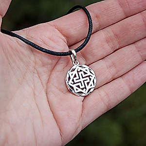 925 Sterling Silver Viking Valkyrie Necklace - Nordic Scandinavian Pendant - Ancient Warrior Symbol Protection Amulet - Wiccan Norse Mythology Jewelry for Men Women - Handmade
