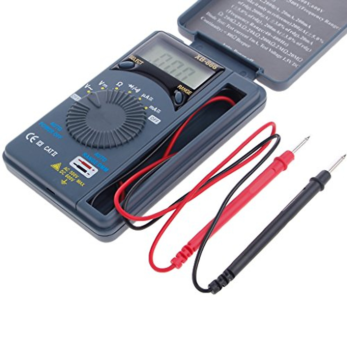 XB866 Mini Auto Range LCD Voltmeter Tester Tool AC/DC Pocket Digital Multimeter