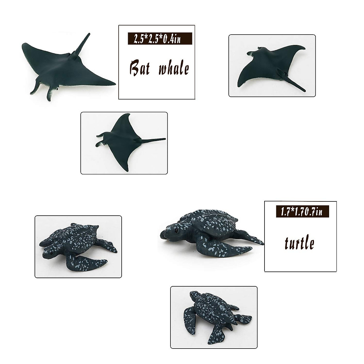 Fun Gift Sea Animal Toy Set,12 pcs Animal Sea Figures Ocean Toy for Kids, Realistic Set for Sea Lovers, Includes Great White Shark, Dolphin, White Shark, Whale for Age 3+