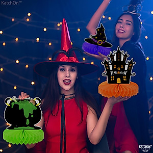 KatchOn, Halloween Centerpieces for Tables - Pack of 9 | Witch Halloween Table Centerpiece, Halloween Table Decorations | Orange and Black Halloween Centerpiece | Spooky Halloween Decorations Indoor