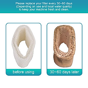 AEERT 4 Pack Replacement Humidifier Filter for Vicks WF2 Humidifier Filter, Compatible with Vicks 3000 Series, ReliOn WA-8D & Robitussin DH835 ​Series
