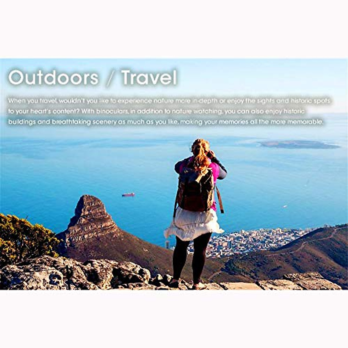 SPELL Compact Folding Binoculars, Telescope with Waterproof for Adults/Kids/Outdoorbirding/Travelling/Sightseeing/Hunting/Birdwatching