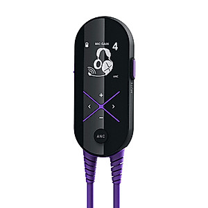 Victrix Pro AF ANC Wired Professional Esports Gaming Headset with Active Noise Cancellation: Xbox Series One, Xbox Series S | X, PC, Windows 10 Computer - Black/Purple