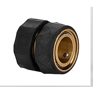 Camco 5/8" Brass and Steel Quick Hose Disconnect - Connect and Disconnect Between Multiple Hose Attachments | Automatic Shut-Off When Disconnected | 1 Female & 3 Male Fittings - 4 Count - (20136)