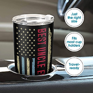 365fury Uncle Gifts - Best Uncle Ever Gifts - Fathers Day Giftss For Uncle From Niece, Nephew - Uncle Birthday Gifts - Gifts For New Uncle, Funcle - 20Oz Tumbler & Keychain Gift Set