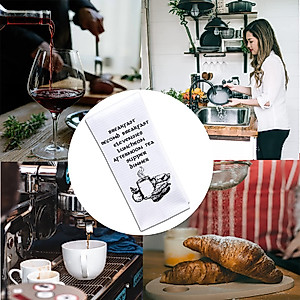 POFULL Second Breakfast Gift Funny Movie Inspired Kitchen Towel Home Decor Hostess Gift (Breakfast Towel)