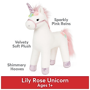 GUND Lily Rose Unicorn Stuffed Animal Plush Toy for Ages 1 and Up, White, 15”