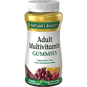 Nature's Bounty Adult Multivitamin, Vitamin Supplement, Daily Nutritional Needs, Fruit Flavor, 75 Count