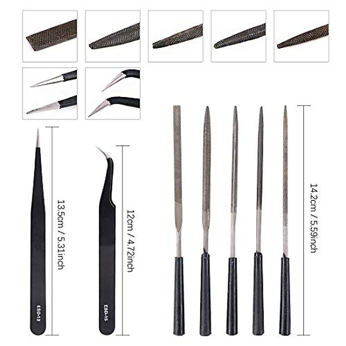 Keadic 43Pcs Gundam Modeler Basic Tools Craft Set for Professional Gundam Model Assemble Building