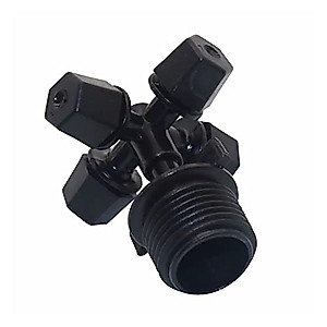 VIEUE Garden Drip Irrigation System Accessories 5 Pieces of 1/2 Inch Threaded Cross Spray Nozzle Atomizing Mist Garden Sprayer Nozzle Outdoor Cooling System Irrigation Sprayer
