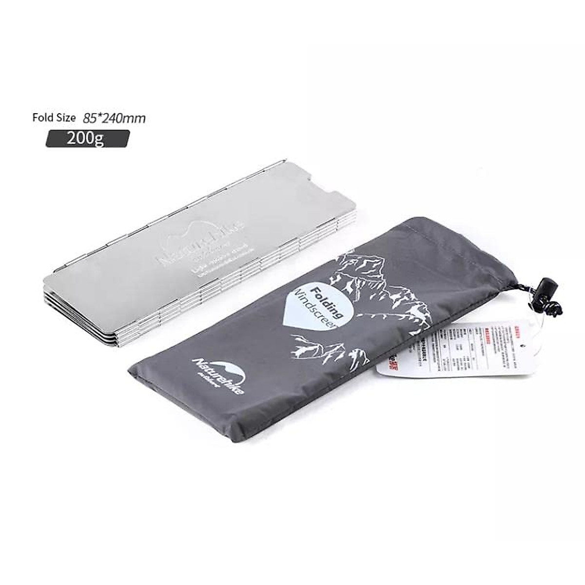 Naturehike Multifunctional Split Outdoor Portable Stove Windscreen Foldable 3000W Strong Firepower Portable Outdoor Camping Stove Windscreen（only windscreen）