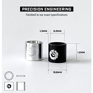 Fireball Dragon Spacers and Washers for Skateboards and Longboards (24 Rings, 12 Spacers) (Silver)