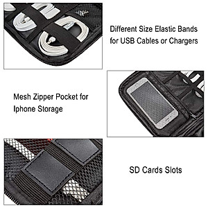 COVAX Electronic Organizers, Travel Cable Storage, Electronics Accessories Cases for Cable, Charger, Phone, USB, SD Card
