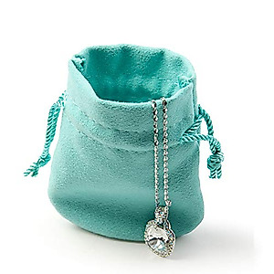 Oirlv Best 50 Pcs 3.5"x3" Velvet Gift Bags Drawstring Jewelry Pouches Wedding Favor Bags（Blue）
