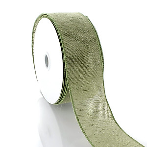 Ribbon Traditions 2.5" Wired Burlap Ribbon 577 Sage Green 10 Yards