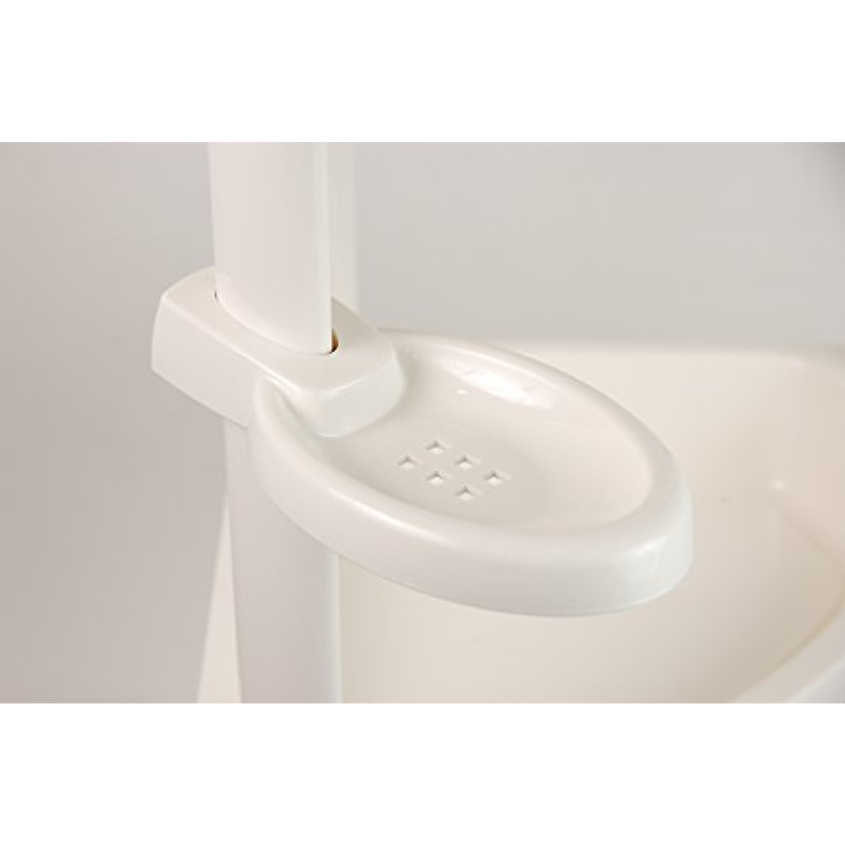 Tenby Living Corner Shower Caddy - 4 Shelf Shower Organizer Caddie with Movab.