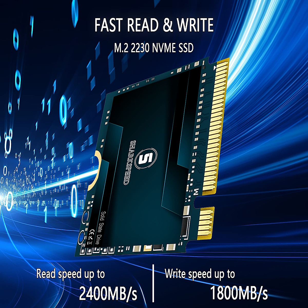 S SHARKSPEED M.2 2230 SSD 1TB NVMe PCIe Gen3.0X4 Internal Solid State Drive, Compatible with Steam Deck，Microsoft Surface Pro7/Pro8+/ProX/laptop3/laptop4/laptop Go/book3, Ultrabook(1TB, 2230 Gen3.0)