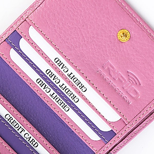 Scarlette Lafleur Womens Wallet with Rfid Wallet Women can be Secure Genuine Leather Ladies Wallet Wristlet Girls Wallet Pink Purple Bifold Women's Wallets Compact Id Card Holder