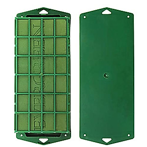 Lyellfe 2 Pieces Floral Foam Cage, Rectangular Flower Foam Holder, Flower Arrangement Mud for DIY Fresh or Artificial Flowers, Table and Wedding Centerpieces, 9.5''L x 3''W