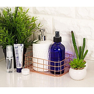 Juvale 4-Pack Blue Glass 8 Ounce Essential Oils Atomizer Pump Spray Misting Bottles