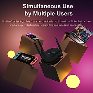 WiFi 6 AX3000 Wireless routers for Home,Wavlink Dual Band Wireless Internet Router,Gigabit Router with 4 * 5dBi High-Gain Antennas, MU-MIMO, OFDMA, Touchlink, Beamforming, WPA3, Router Mode Only