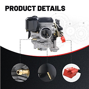 49cc Scooter Carburetor GY6 Four Stroke with Jet Upgrades