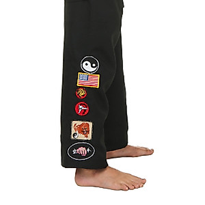 Kids Black Cobra Kai Costume Boys, Sleeveless Karate Gi Uniform Halloween Outfit X-Large