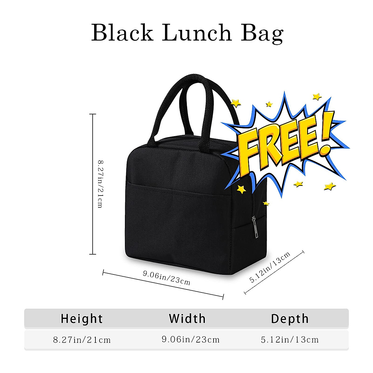 2 PCS Anime Backpack and Black Lunch Bag, Casual Laptop Bag with Adjustable Shoulder Strap Comfortable Shoulders Bookbag