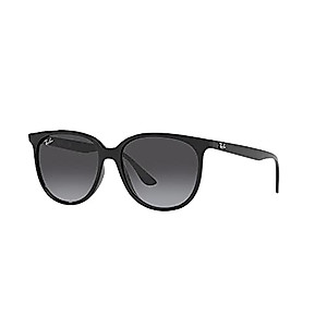 Ray-Ban Women's RB4378F Low Bridge Fit Square Sunglasses, Black/Grey Gradient, 54 mm